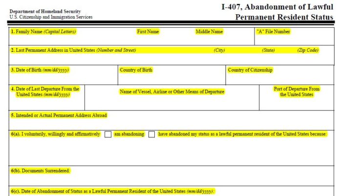O que devemos saber sobre o Formulário I-407 nos EUA ...