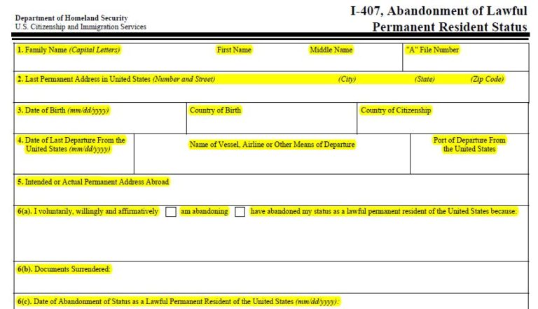 O que devemos saber sobre o Formulário I-407 nos EUA ...